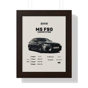 BMW M5 F90 Competition Vertical Poster, Car Enthusiast Gift, Auto Decor ...