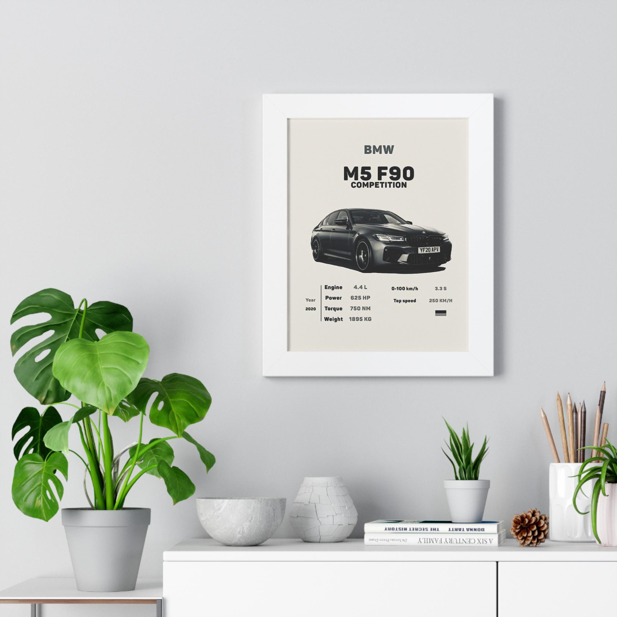 BMW M5 F90 Competition Vertical Poster, Car Enthusiast Gift, Auto Decor ...