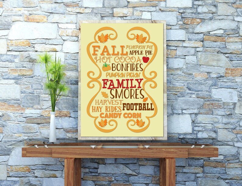 Fall Fun Printable Sign - Thanksgiving Art Print for Autumn Digital ...