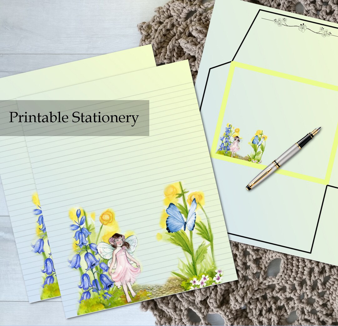 Fairy Printable Stationery Letter Set | Envelope 8.5x11 Storybook ...
