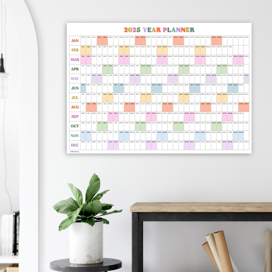 Giant 2025 Wall Calendar | 2025 Wall Planner | Annual Planner | Yearly ...