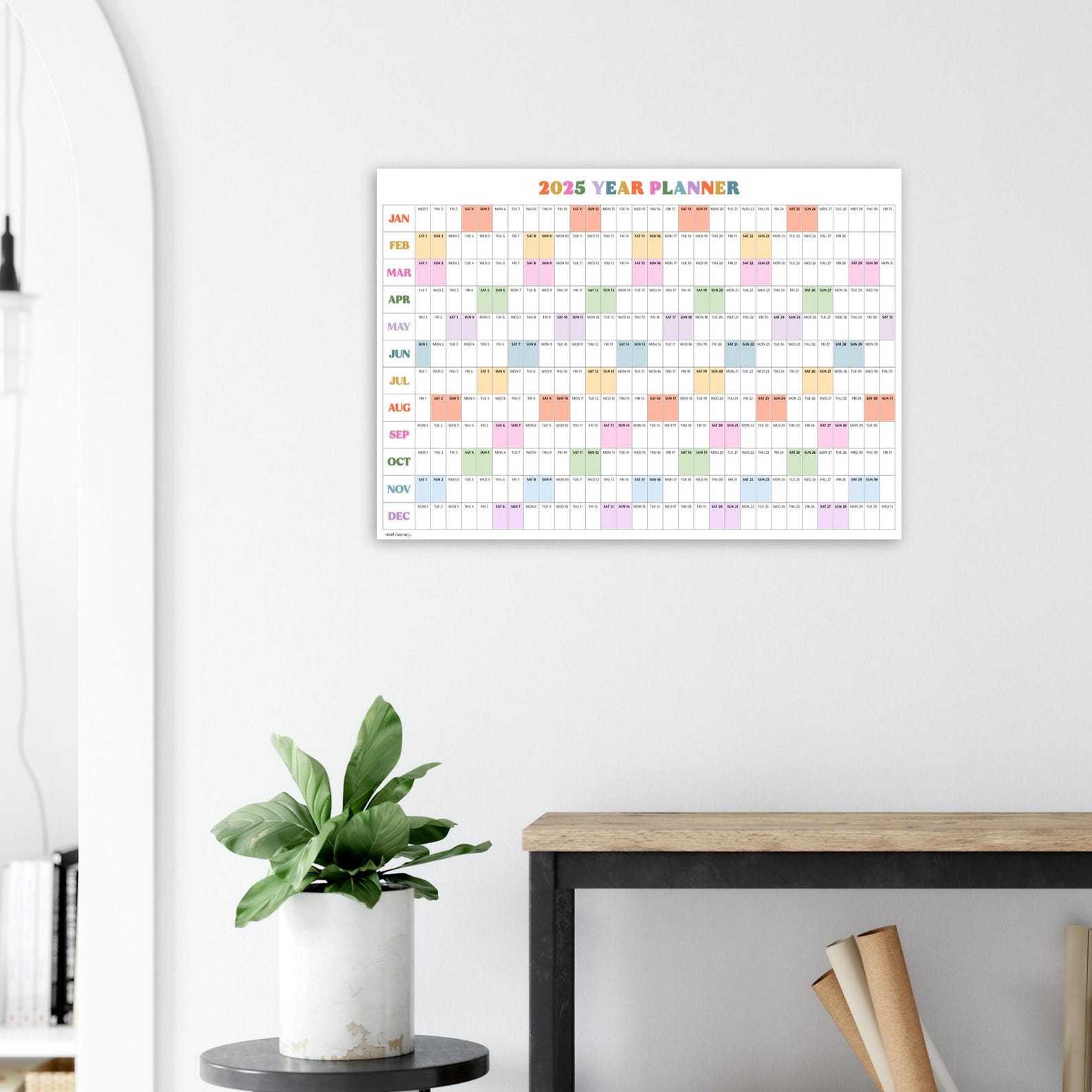 Giant 2025 Wall Calendar | 2025 Wall Planner | Annual Planner | Yearly ...