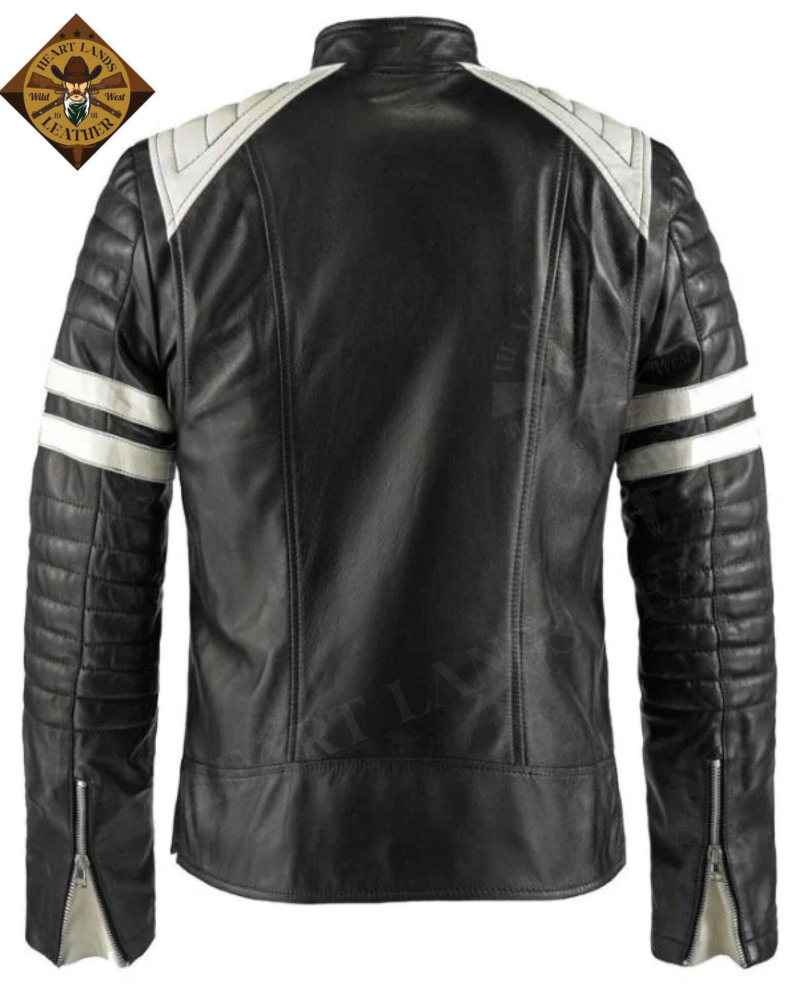 Men Iconic Leather Jacket Handmade Leather Jacket Distressed Motorcycle ...