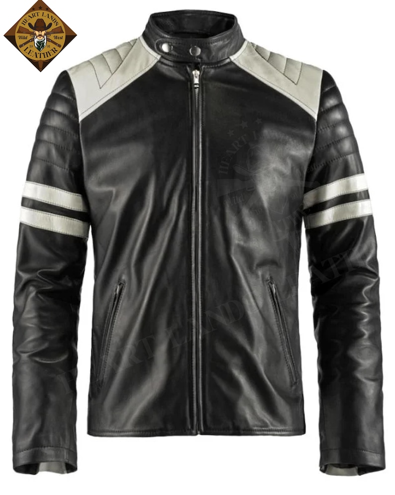 Men Iconic Leather Jacket Handmade Leather Jacket Distressed Motorcycle ...