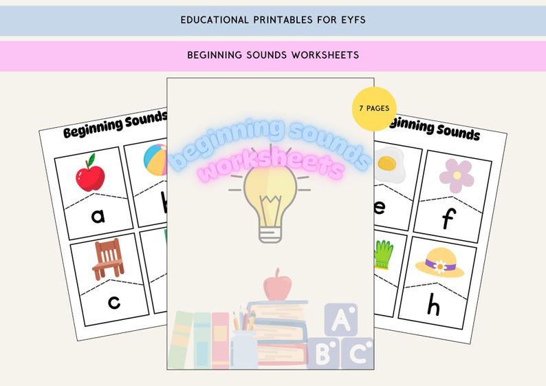 Printable Beginning Sounds Worksheet for Kids | Letter Recognition ...