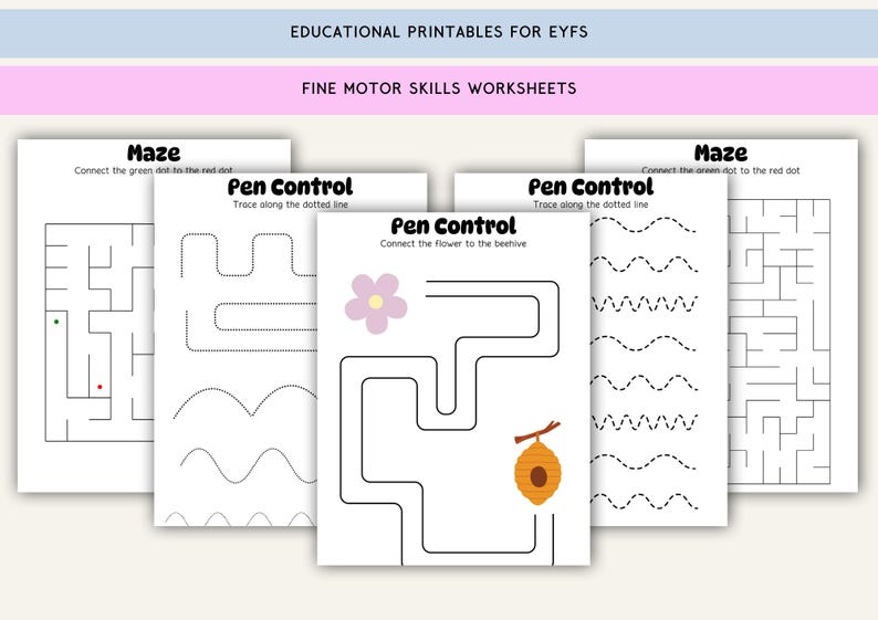 Cuaderno de trabajo imprimible de 16 páginas para motricidad fina para ...