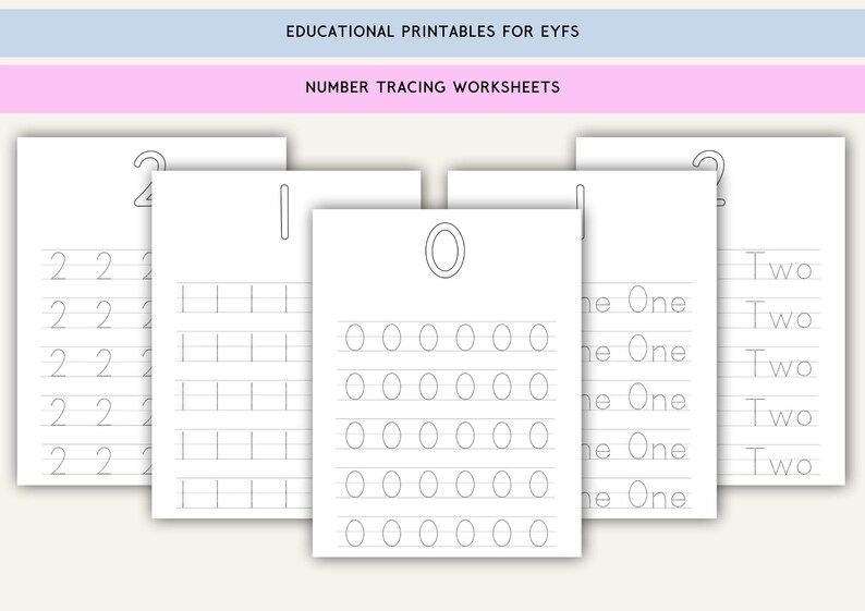 22-page Printable Number Tracing Workbook for Kids | 0-10 Counting ...
