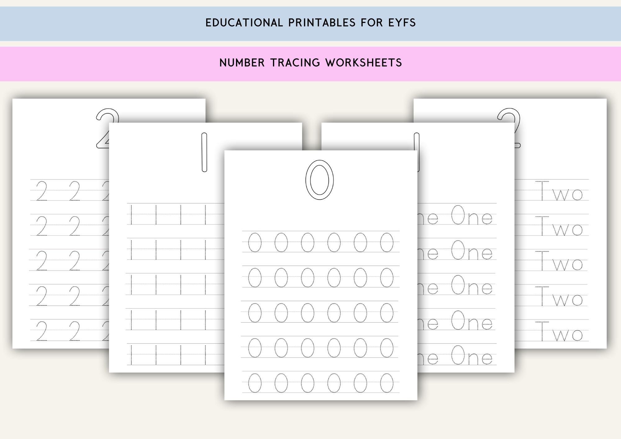 22-page Printable Number Tracing Workbook for Kids | 0-10 Counting ...