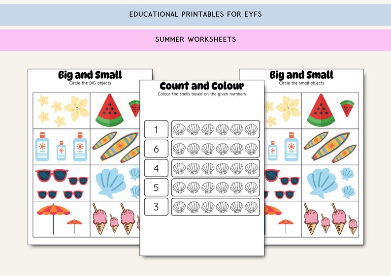 24-page Printable Summer-themed Workbook for Kids | Fun Learning ...