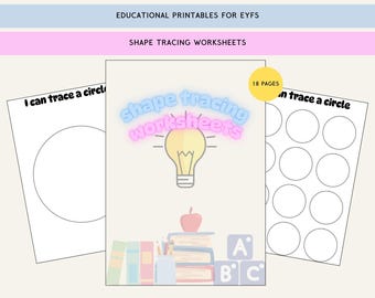 18-page Printable Shape Tracing Workbook for Kids | Fine Motor Skills ...