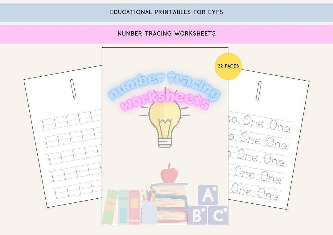 22-page Printable Number Tracing Workbook for Kids | 0-10 Counting ...