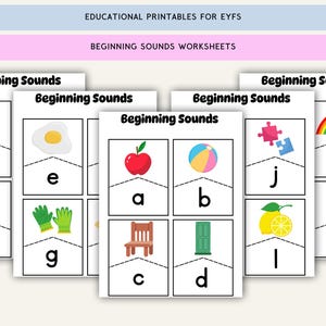 Printable Beginning Sounds Worksheet for Kids | Letter Recognition ...