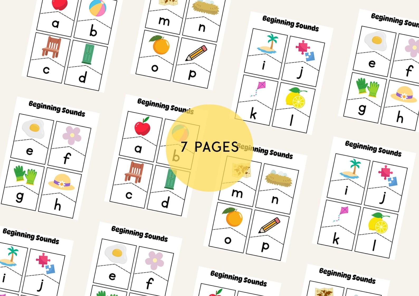 Printable Beginning Sounds Worksheet for Kids | Letter Recognition ...