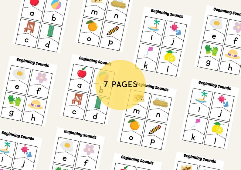 Printable Beginning Sounds Worksheet for Kids | Letter Recognition ...