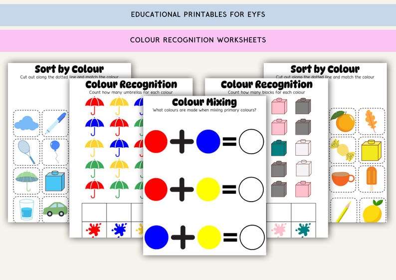 20-page Printable Colour Recognition Workbook for Kids | Learn Colours ...