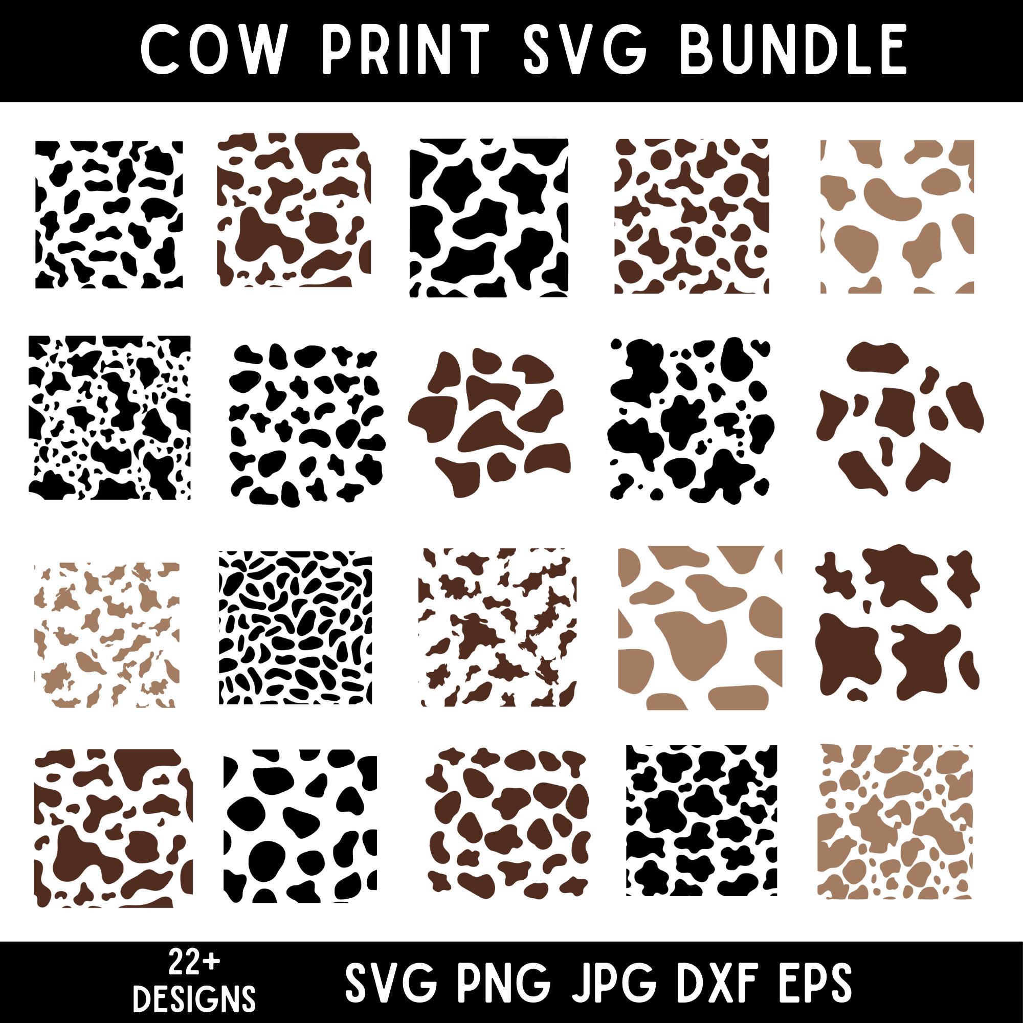 22 Cow Print Svg Png Bundle, Cow Print Pattern, Cow Print Png, Cow ...