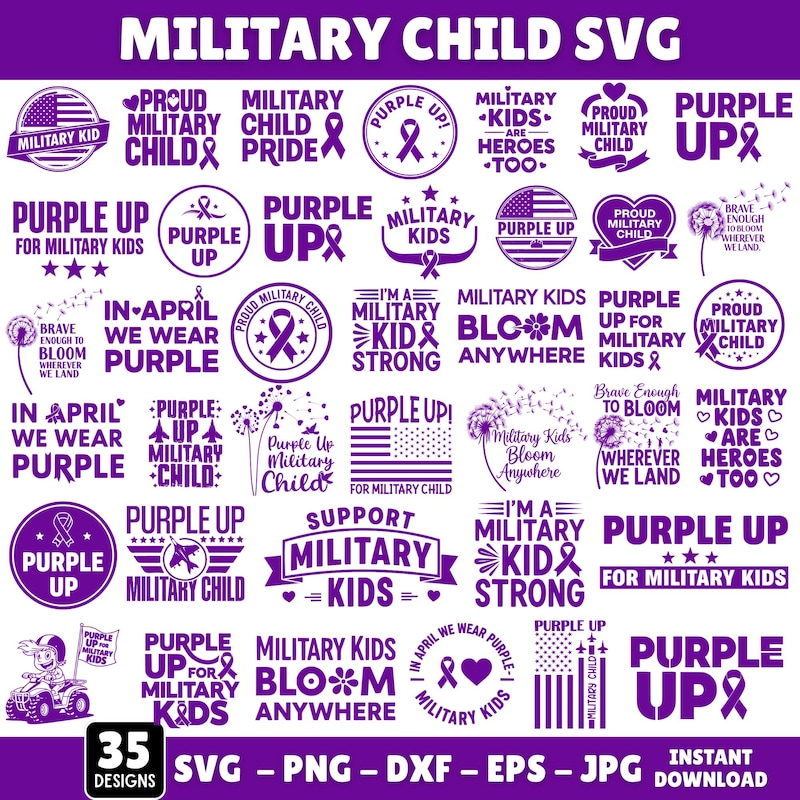 Month of the Military Child Svg - Etsy