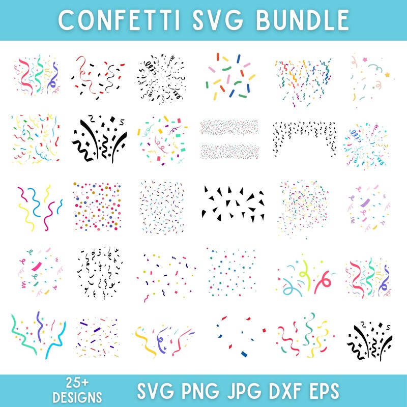 Background Confetti Svg - Etsy UK
