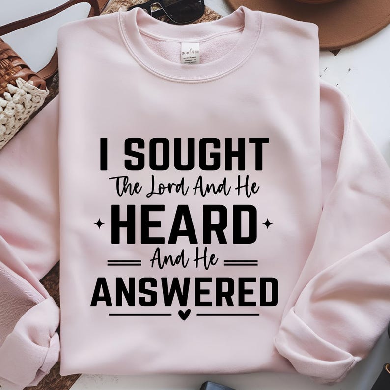 I Sought the Lord and He Heard and Answered SVG, Bible Verse SVG ...