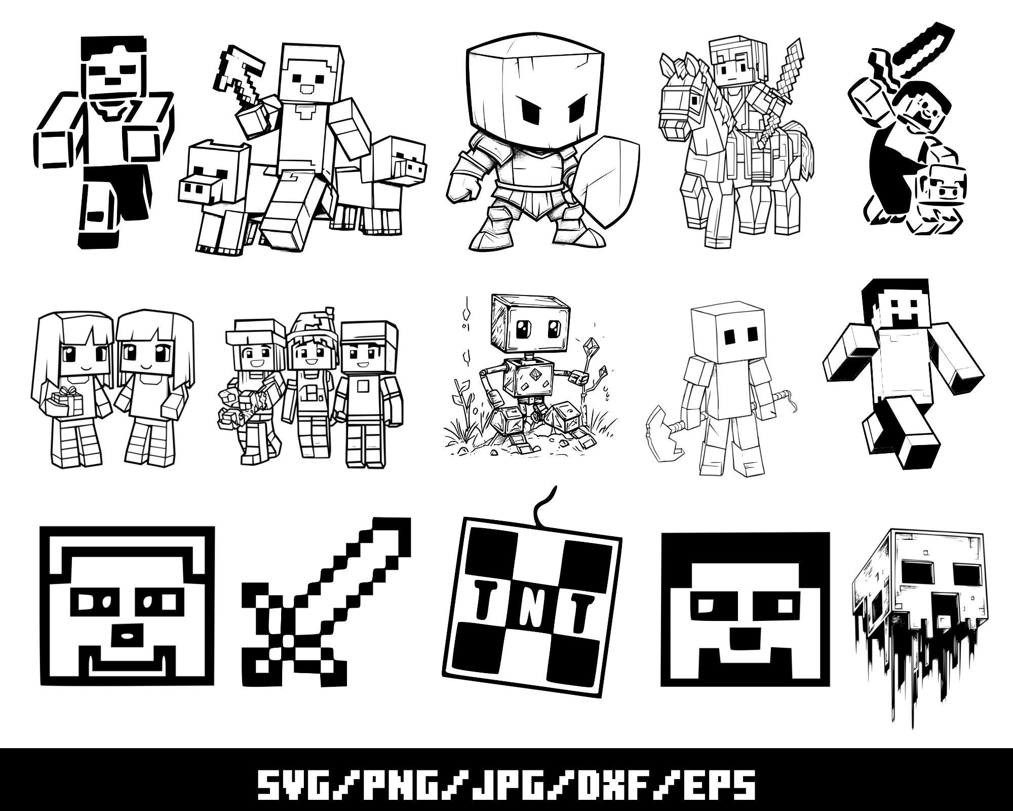 Minecraft Svg Bundle, Gaming Mine Svg, Gift for Gamer, Video Game Svg ...