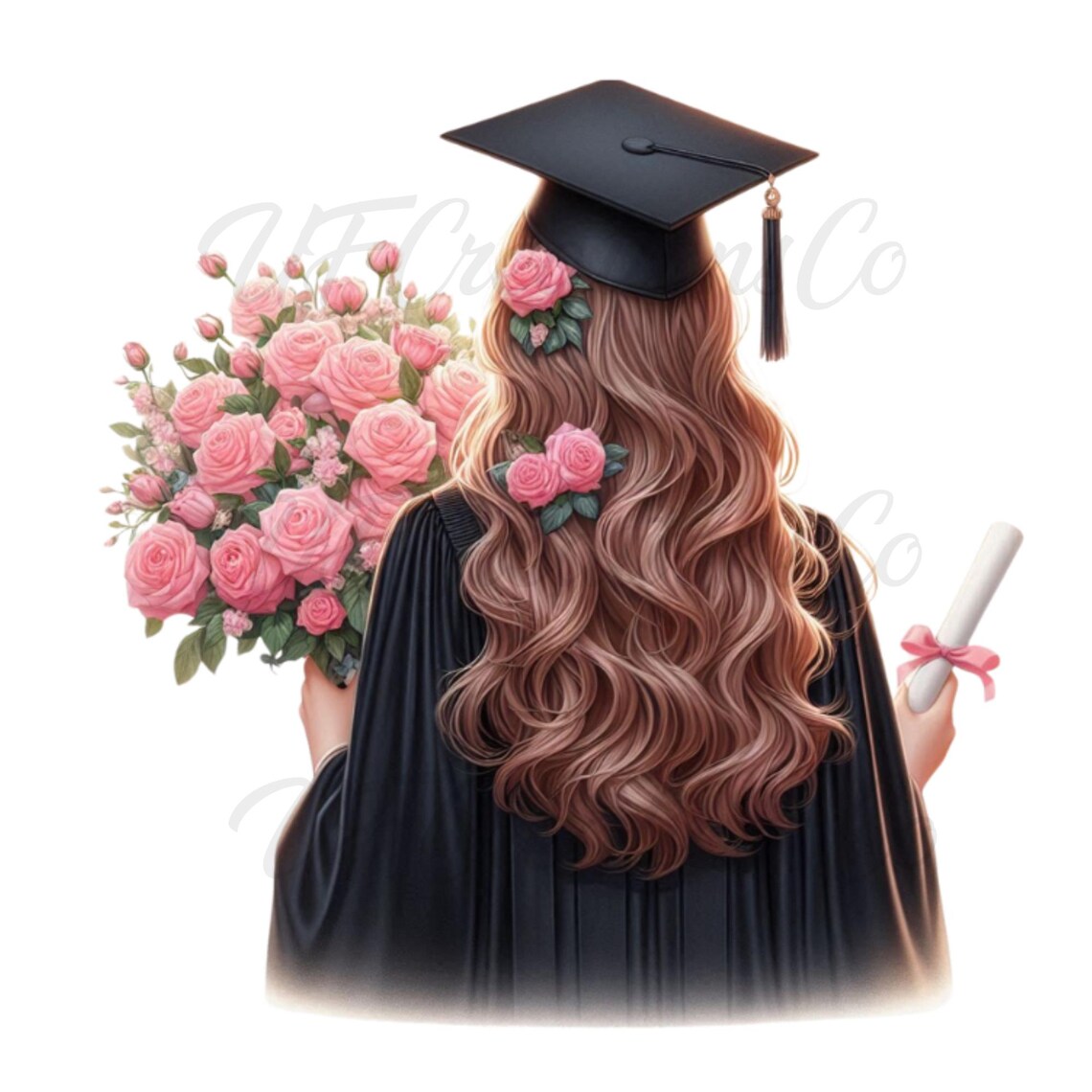 Graduation Girl Clipart Bundle, Graduation Girl Png, Student Grad ...