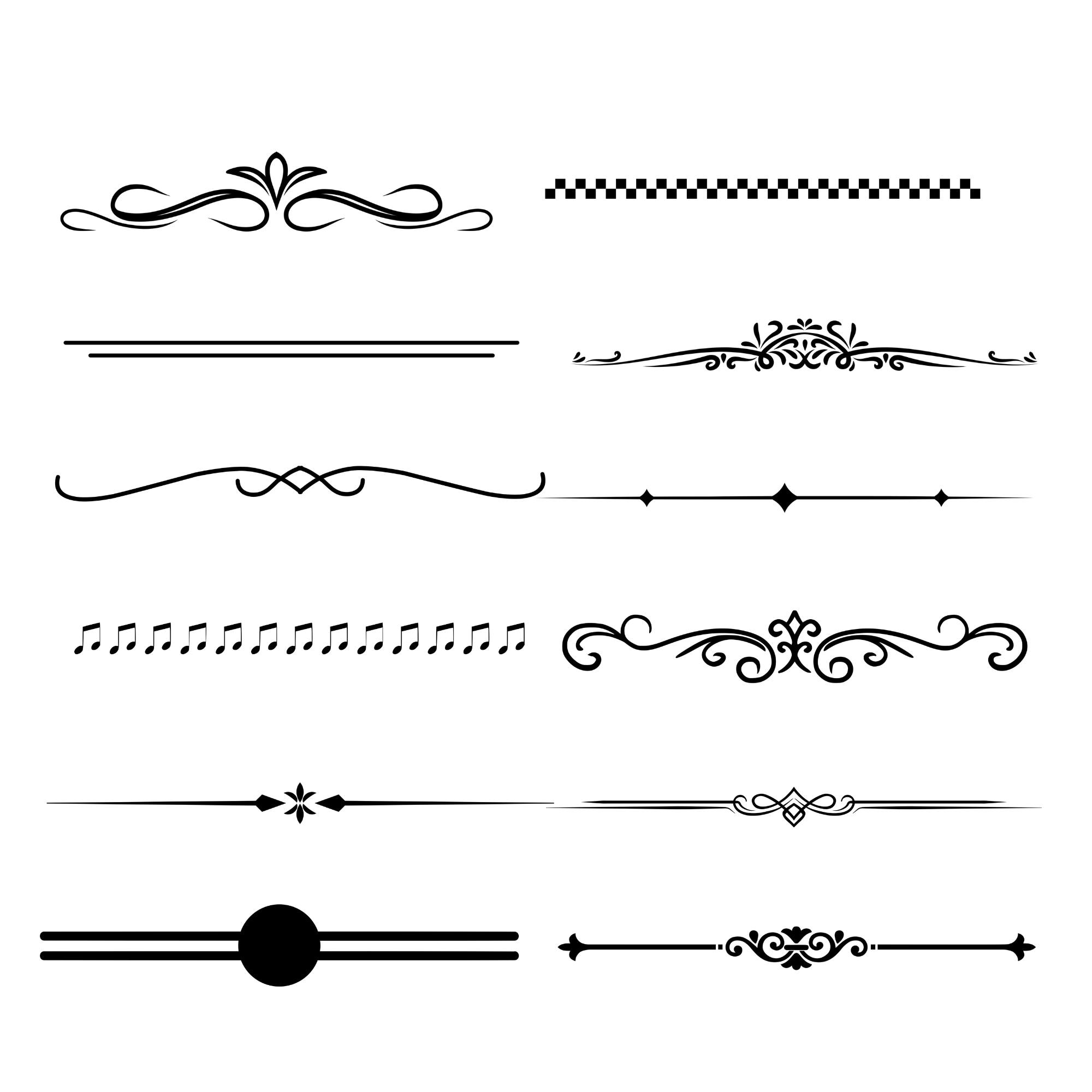 35+ Line Divider Svg Bundle, Line Divider Png, Wedding Clipart, Design ...