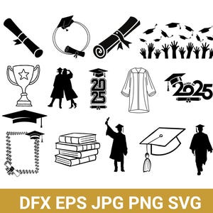 Graduation 2025 Svg Bundle, Graduation 2025 Svg, Grad 2025, Graduation ...