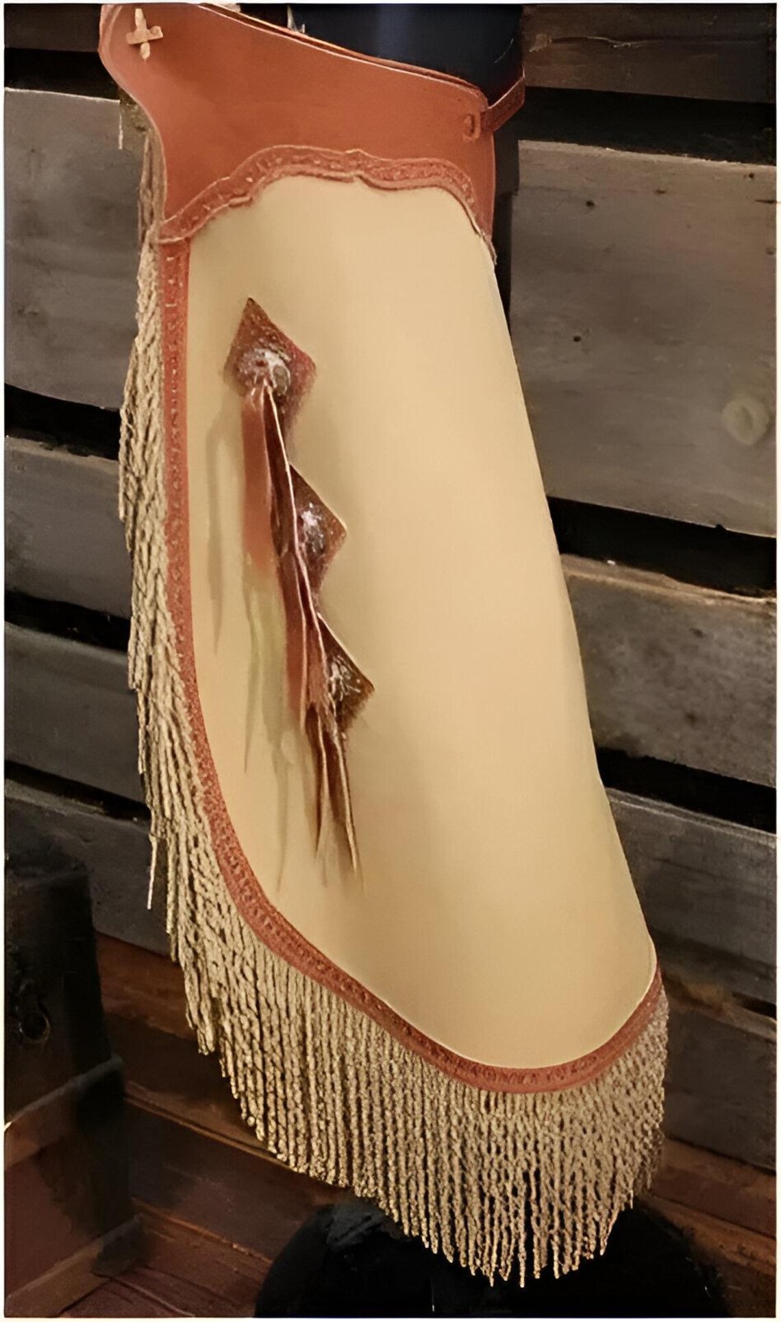 Handmade Cowboy Short Chinks Chap Leather Unisex Chap Cowgirl Pants ...