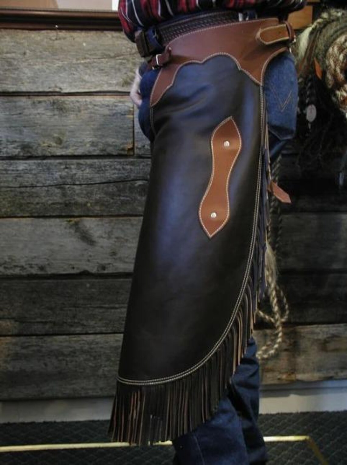 Handmade Cowboy Short Chinks Chap Leather Unisex Chap Cowgirl Pants ...