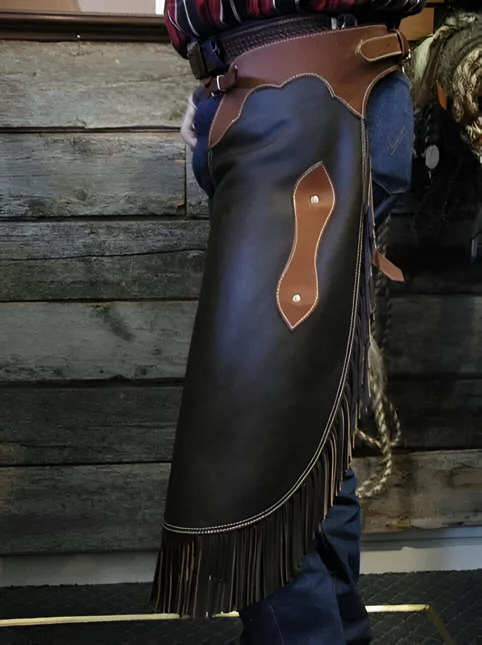 Handmade Cowboy Short Chinks Chap Leather Unisex Chap Cowgirl Pants ...