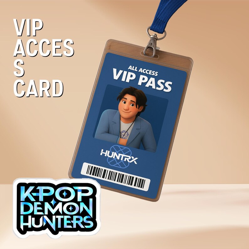 Kpop Demon Hunters Bobby VIP Pass Printable - KPop Dämonenjäger Bobby ...