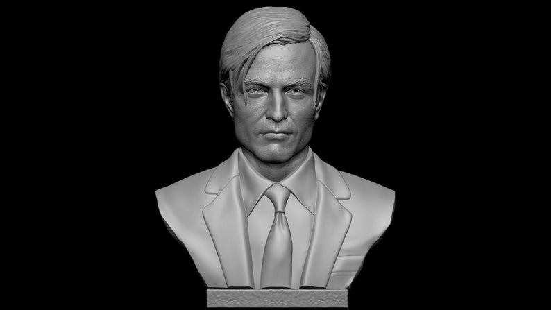 Bust of Robert Pattinson, Famous Actor Sculpture - Etsy
