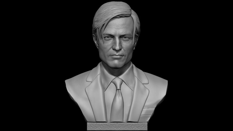 Bust of Robert Pattinson, Famous Actor Sculpture - Etsy