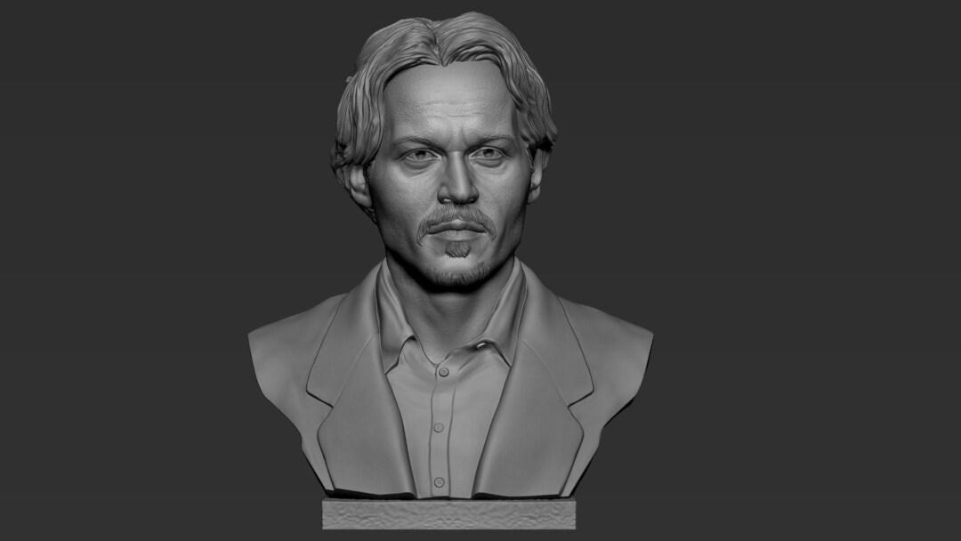 Bust of Johnny Depp, American Actor - Etsy