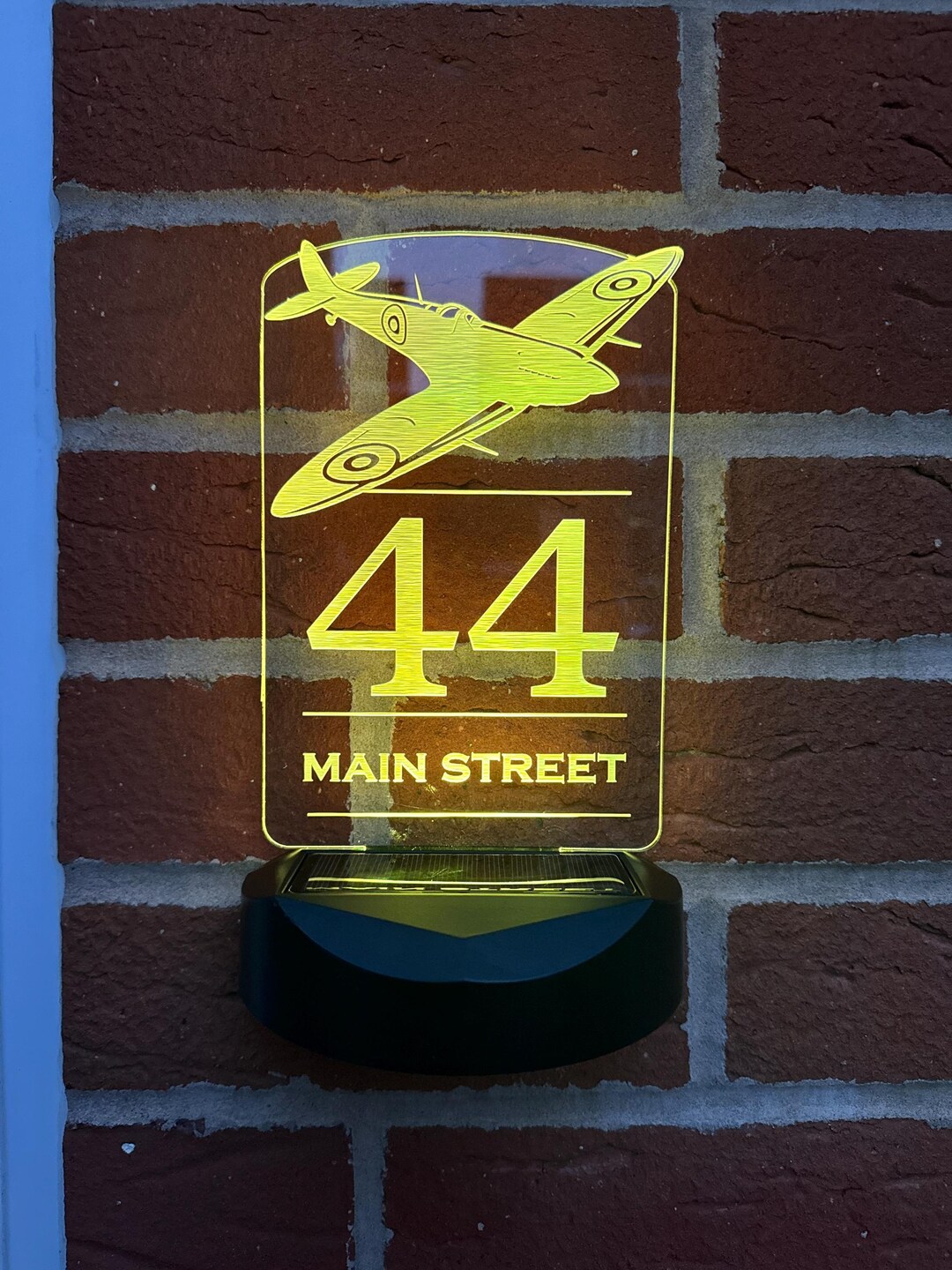 Light up House Sign - Solar Powered House Sign - Spitfire | Airplanes ...