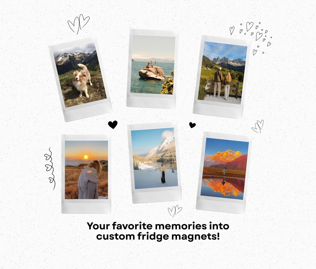10 Pack Custom Polaroid Magnets - Etsy