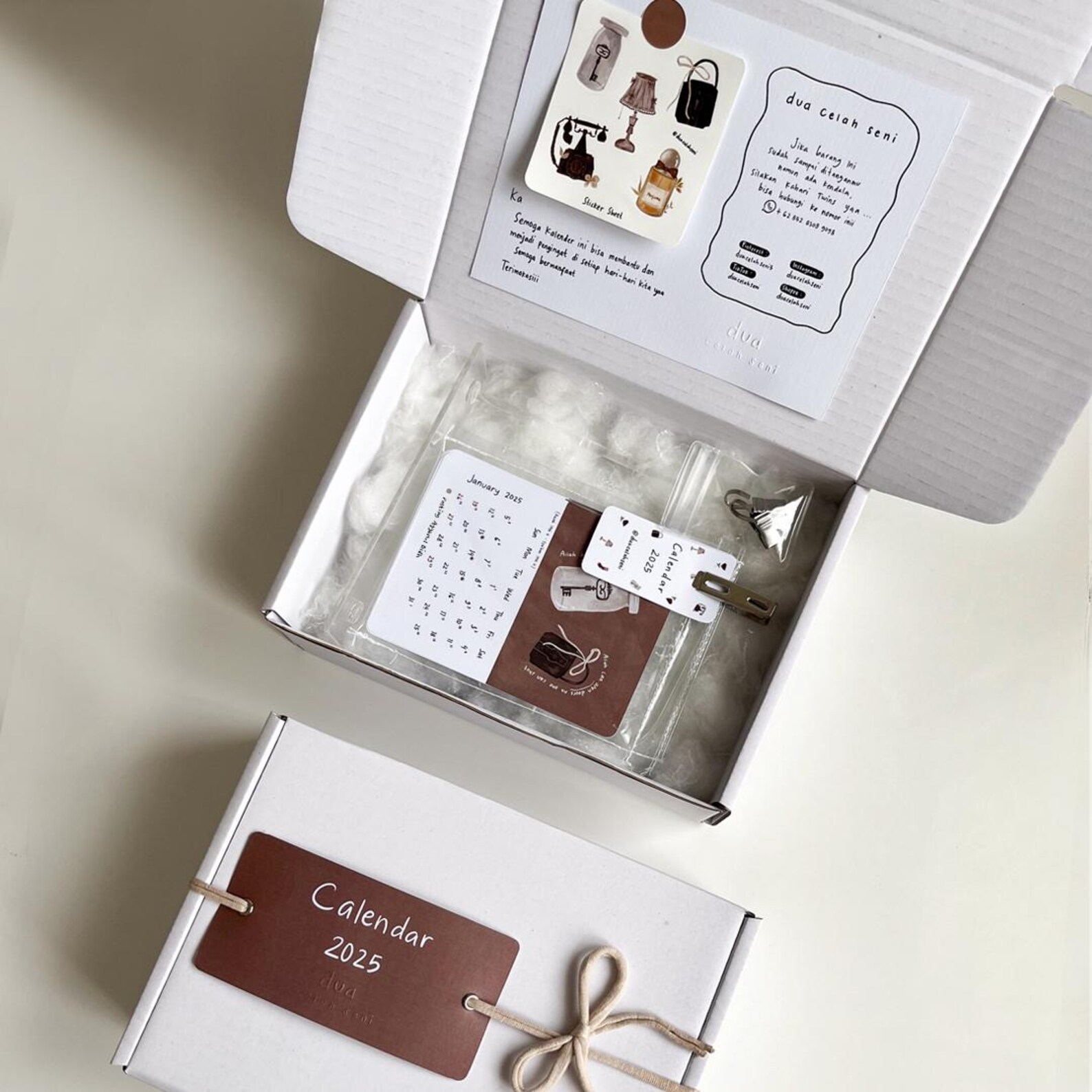 2025 Islamic Desk Calendar Aesthetic With Stand Acrylic Hanging | Brown ...