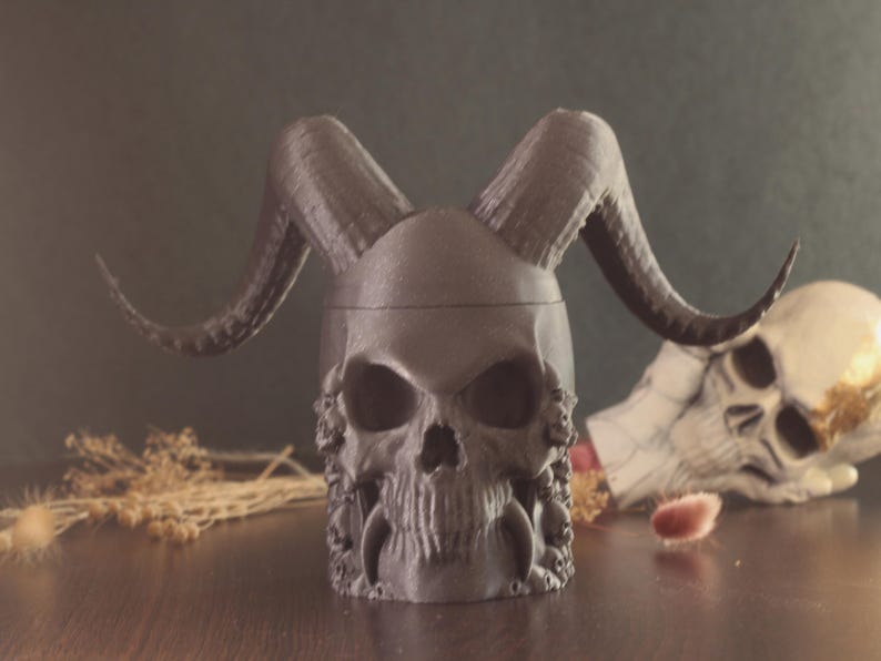 Demon Skull Jar, Slayer Skull Container,gothic Demon Skull Storage Jar ...