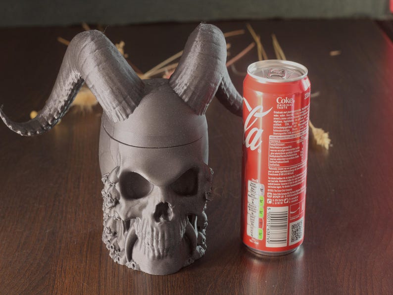 Demon Skull Jar, Slayer Skull Container,gothic Demon Skull Storage Jar ...