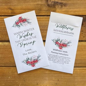 Christmas Seed Packet Favors Greeting Card, Warm Winter Wishes That ...