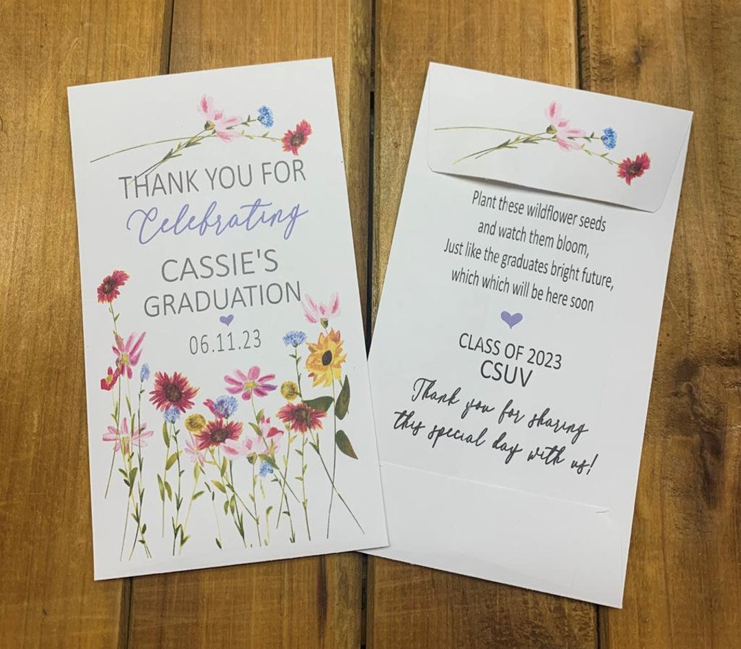 Graduation Favor Wildflower Seed Packets for Your Graduate - Etsy