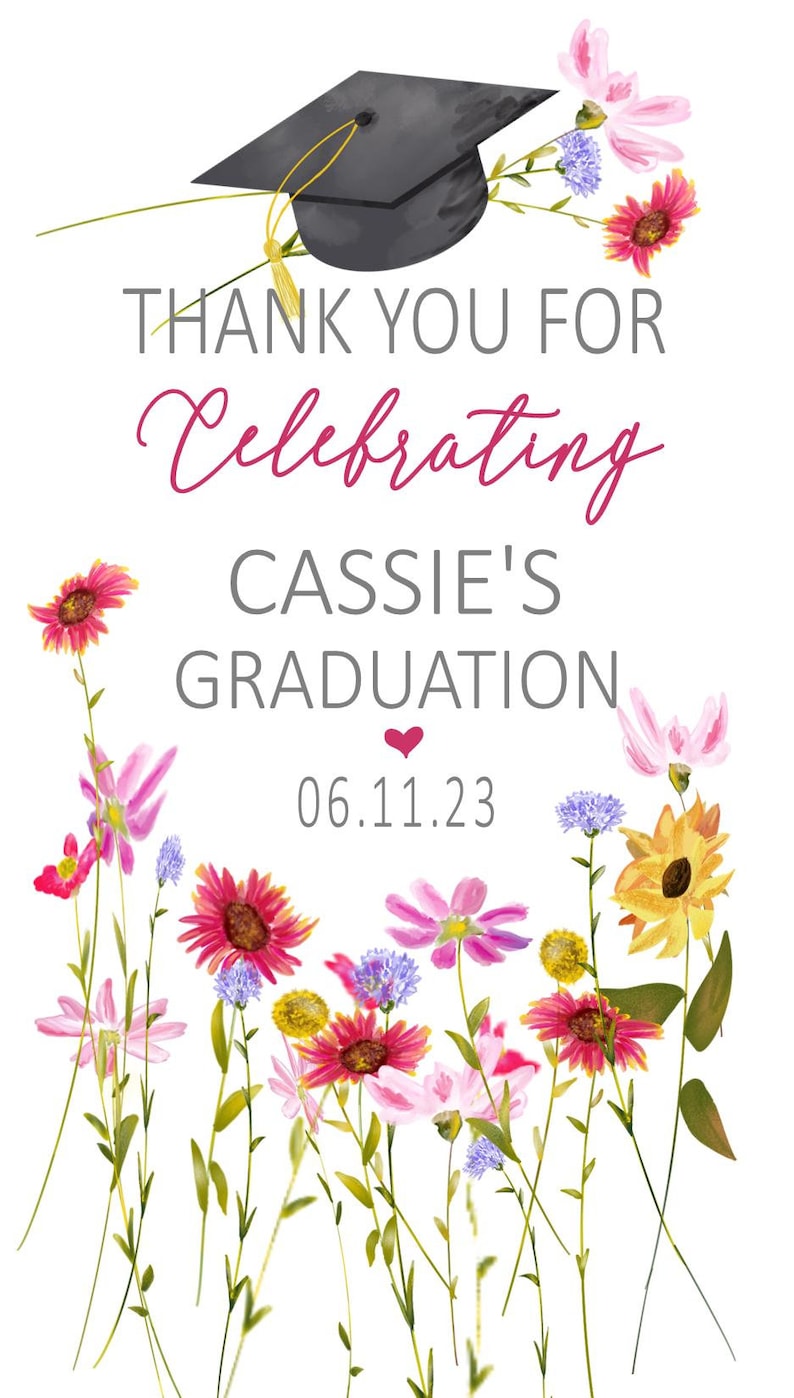 Graduation Favor Wildflower Seed Packets for Your Graduate, With Cap ...