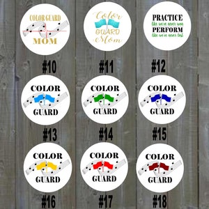 Color Guard Favors, Button Badges With Pin Backs 2.25 Inches (1 Set of ...