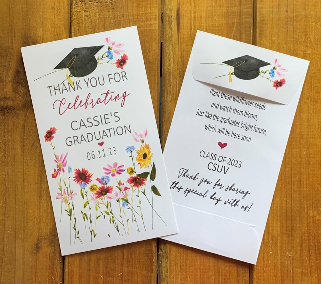 Graduation Favor Wildflower Seed Packets for Your Graduate - Etsy