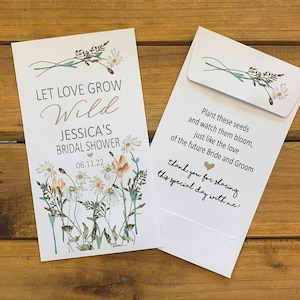 Wildflowers Bridal Shower Let Love Grow Wild Seed Packet Favors, With ...