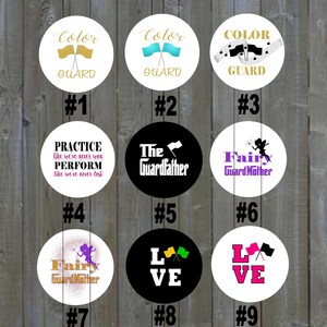 Color Guard Favors, Button Badges With Pin Backs 2.25 Inches (1 Set of ...