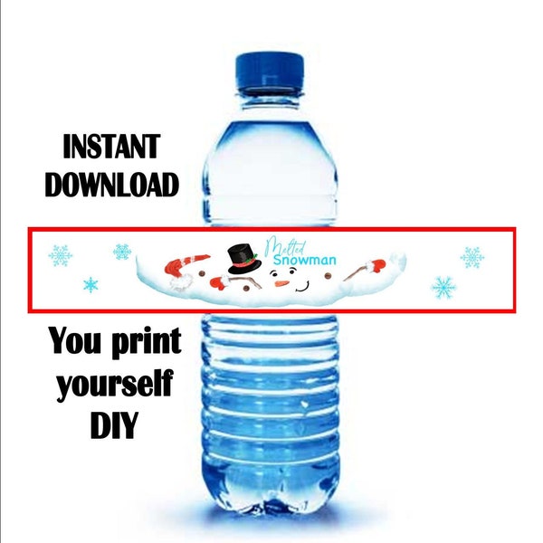 Melted Snowman Label - Etsy