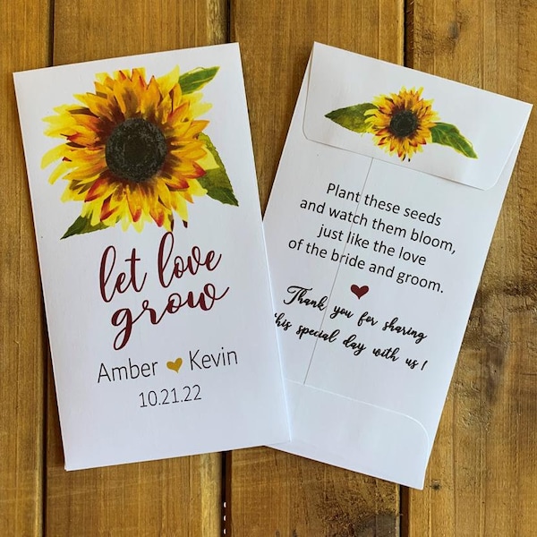 Sunflower Packets - Etsy