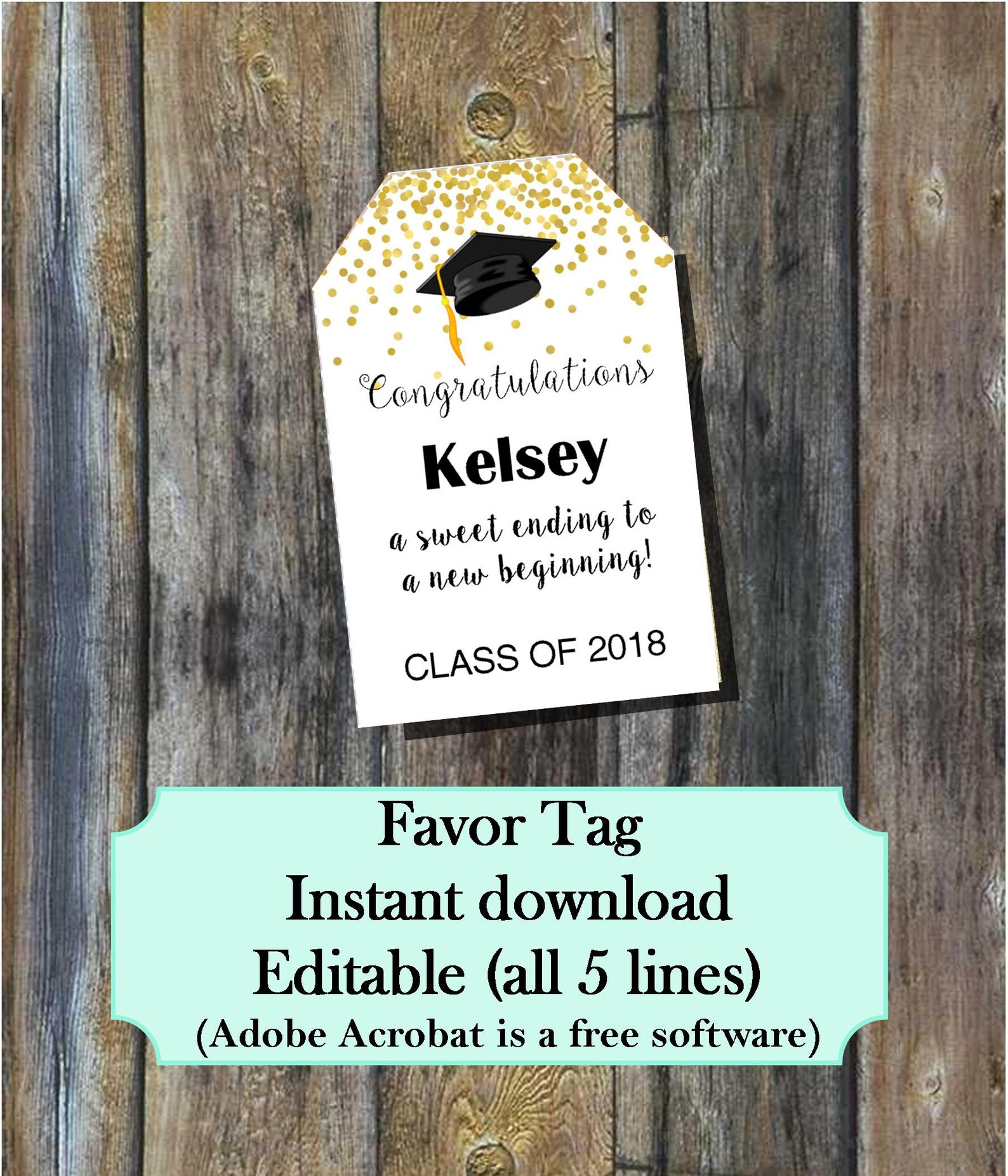 Graduation Party Favor Tags Hat and Tasse for Class of 2021 - Etsy