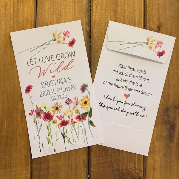Bridal Shower Wildflowers Seeds - Etsy